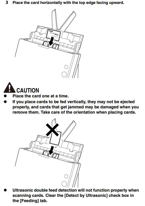 Scanning ID or Business Cards