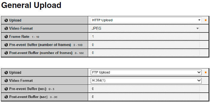 [Upload] Setting HTTP/FTP Upload and E-mail Notification