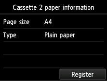 Cassette Paper information