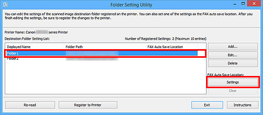 Setting Destination Folders in Quick Toolbox (Windows)