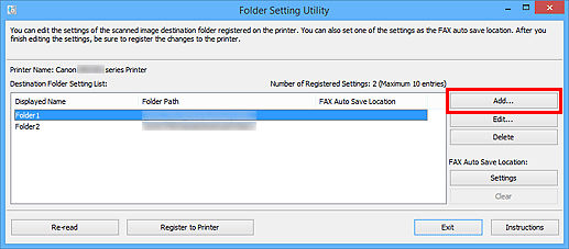 Setting Destination Folders in Quick Toolbox (Windows)