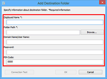 Setting Destination Folders in Quick Toolbox (Windows)