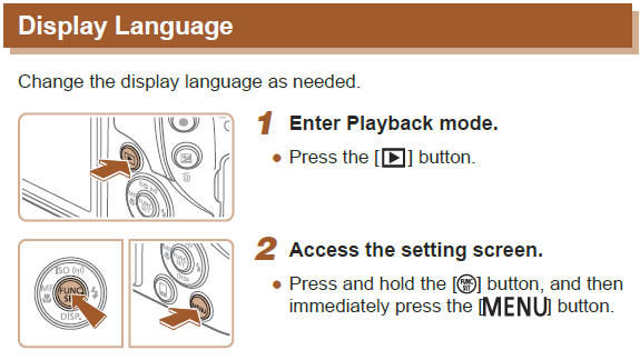 Changing Display Language