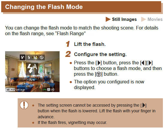 Changing the Flash Mode