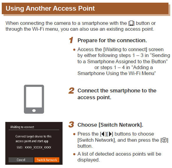 Adding a Smartphone Using the Wi-Fi Menu