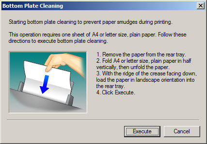 Perform Bottom Plate Cleaning if ink appears on the back of the page ...