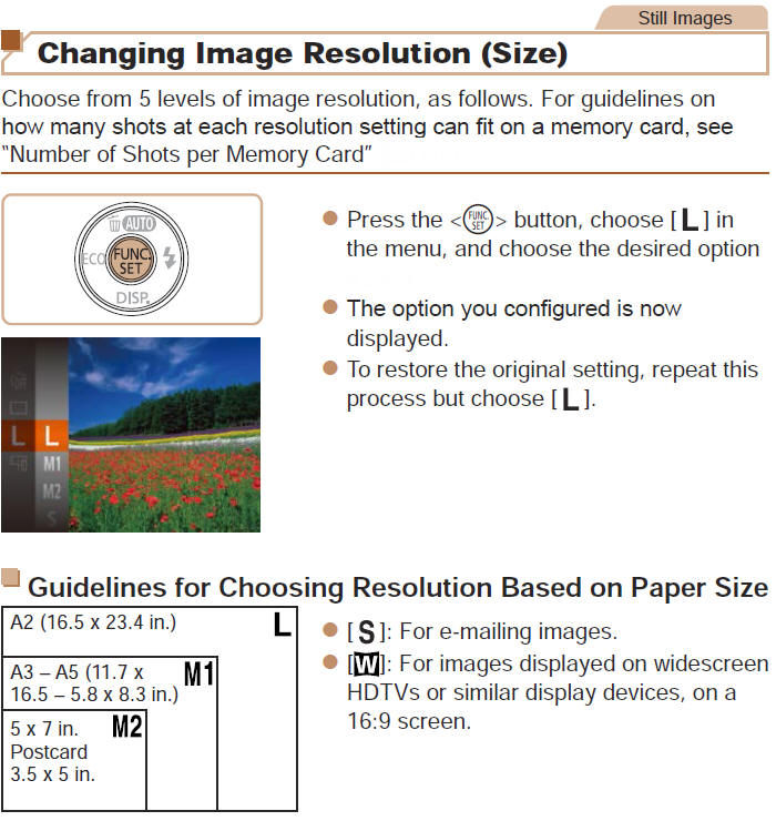 Changing the Image Resolution (Size)