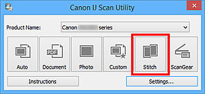 Scanning Items Larger than the Platen (Image Stitch) (Windows) - MX490 ...