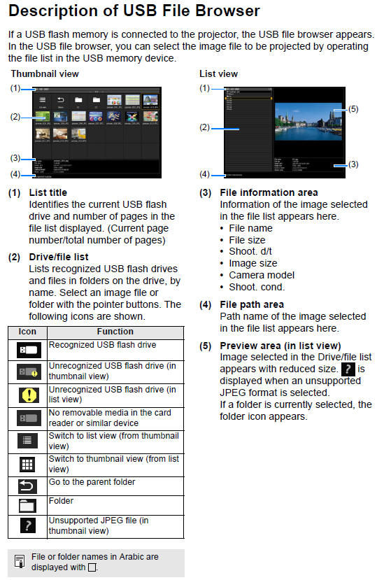 Description of USB File Browser