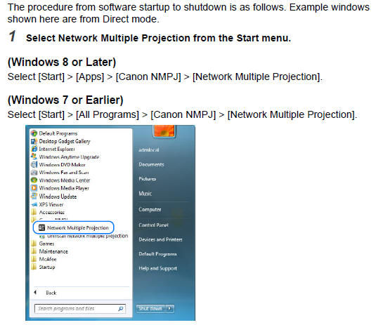 Startup to Shutdown Procedures from the Start Menu