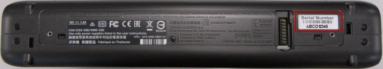 Serial Number Location - iP110