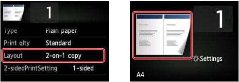 Copying Two Pages onto a Single Page