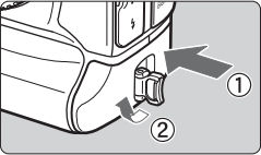 How to install and remove the battery from the EOS 1Dx.