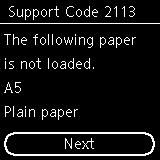 Support Code 2113 Appears - TS6420