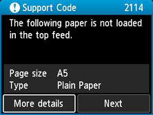 Support Code 2114 Appears (Paper Setting Mismatch Between Computer and ...
