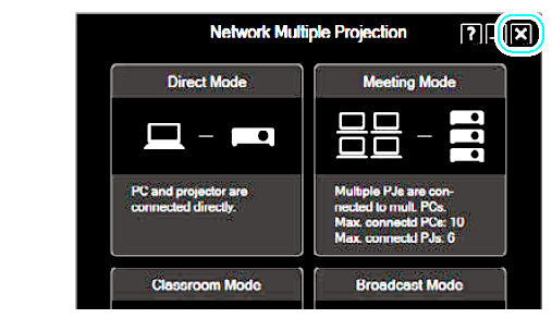 Networked Multi-Projection (NMPJ) v1.2 From Startup to Shutdown