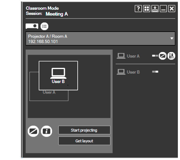 Networked Multi-Projection (NMPJ) v1.2 Using the Projector in Meeting Mode