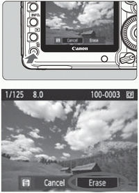 How to erase any unnecessary images from the memory card on the EOS 5D ...
