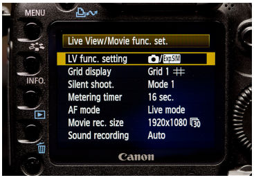 QuickGuide to EOS Live View Features