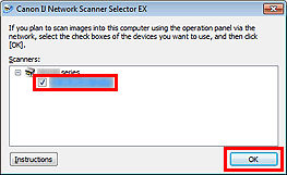 Network Scan Settings - MX892 (Windows)