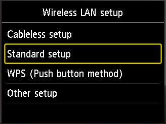 Connecting Your Printer to a Wireless LAN - Standard Setup