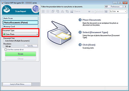 Scan using MP Navigator EX - MG8220 (Windows)