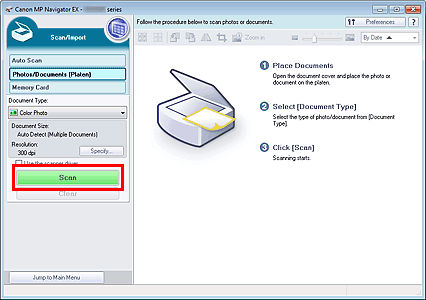 Scan using MP Navigator EX - MG6220 (Windows)