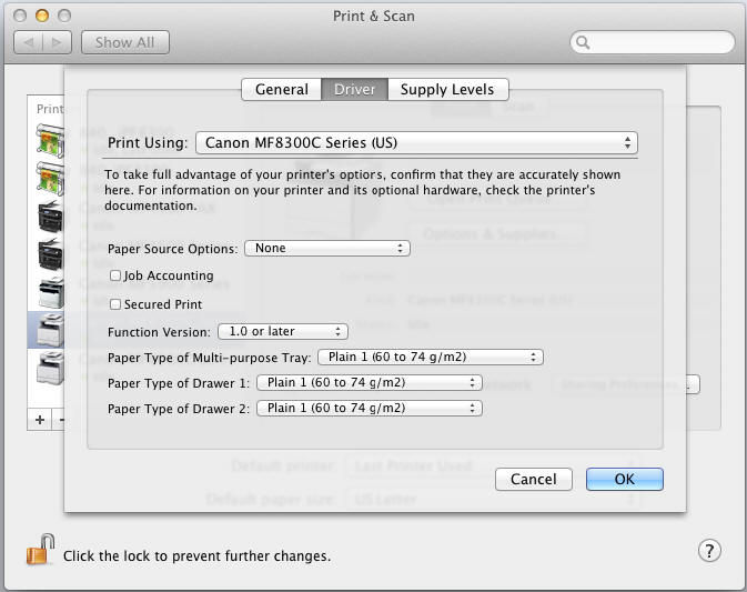 Setting the Paper Type on a Mac