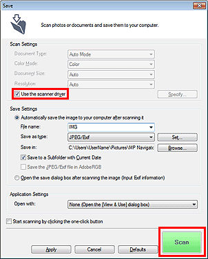 Starting ScanGear (Scanner Driver) - MX372 (Windows)