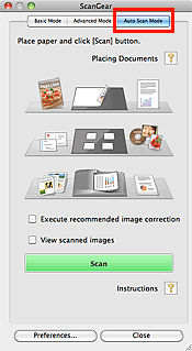 Scanning in Auto Scan Mode - MX372 (Macintosh)