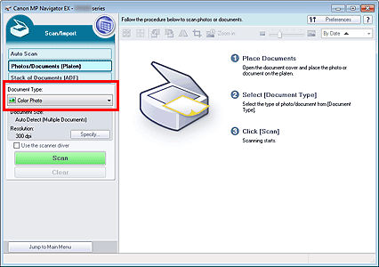 Scanning Photos and Documents - MX432 / MX439 (Windows)