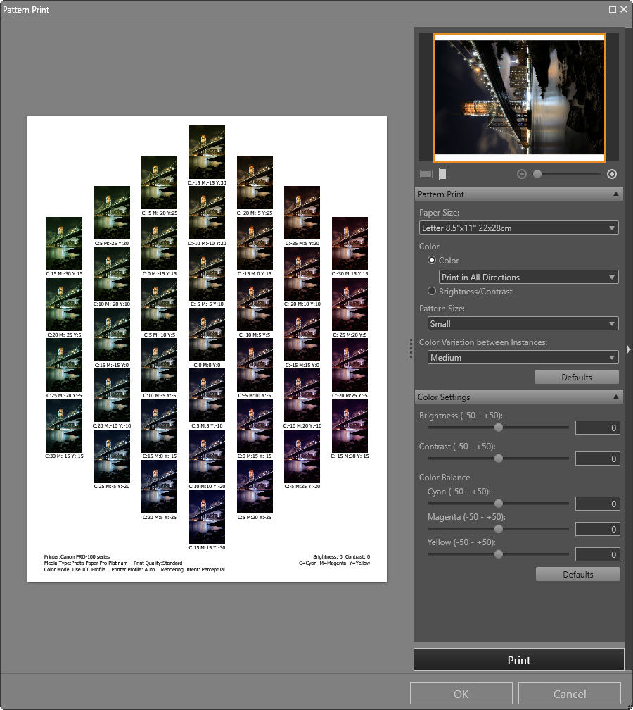 How to Execute a Pattern Print in Print Studio Pro