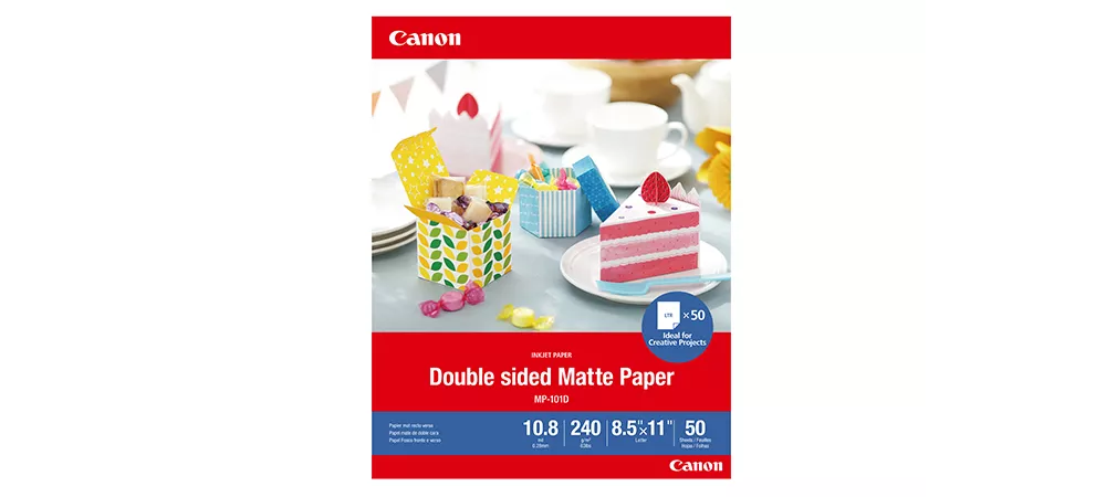 MP-101D Double Sided Matte - 50 Sheets | Canon Canada Shop