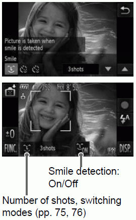 Detecting a Face and Shooting (Smart Shutter)