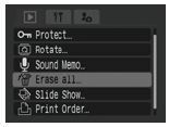 Procedure for erasing images PowerShot SD series cameras