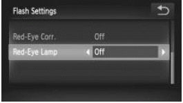 Turning Off the Red-Eye Reduction Function