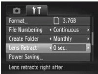Lens Retraction Timing