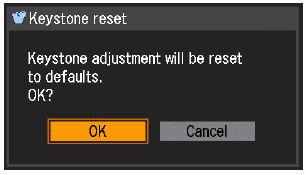 Adjusting the Image - Adjusting Keystone Distortion