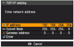 TCP / IP Setting