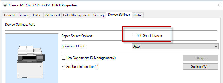 Activating the Optional Cassette AF-1 in Windows (MF730 series)