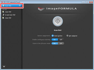 Using Scan First (CaptureOnTouch)