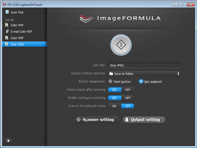 Select Scan Job (CaptureOnTouch)