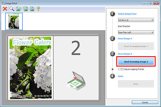 How to Scan Items Larger than the Platen (Image Stitch) - Windows