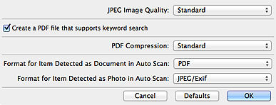 figure: Data Format Settings dialog