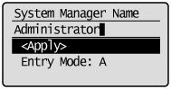 Setting the System Manager Information