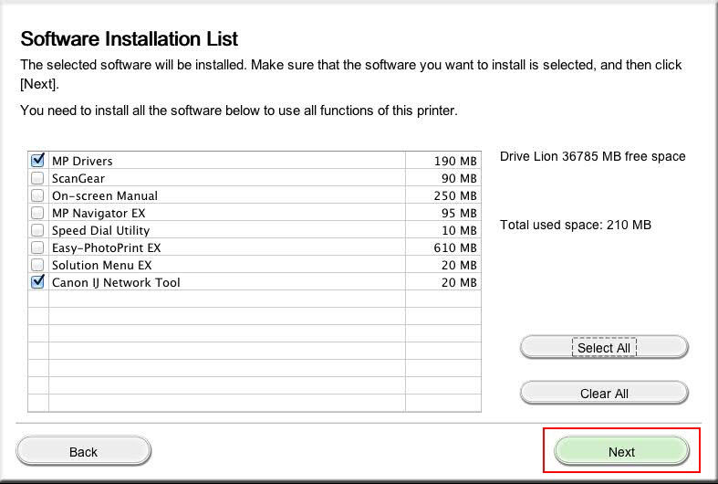 MX432 Software Installation - Macintosh