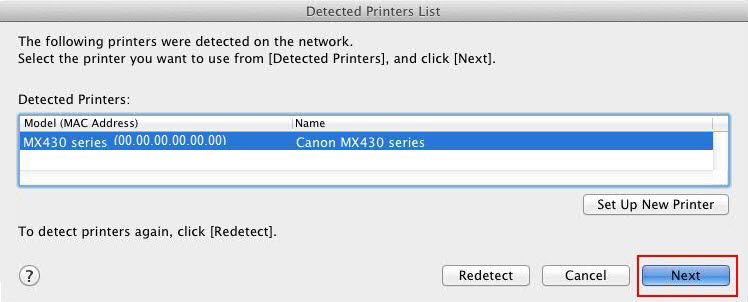 MX432 Software Installation - Macintosh