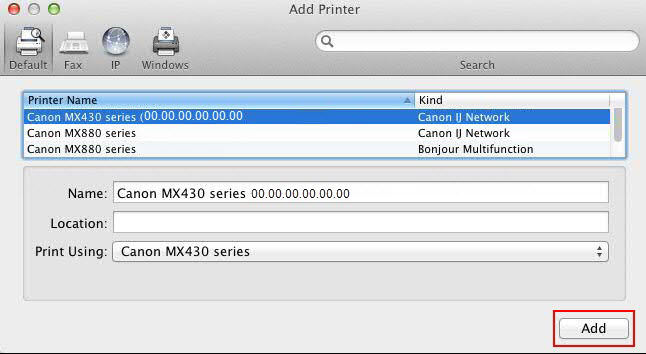 MX432 Software Installation - Macintosh