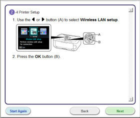 Wireless LAN setup using Standard Setup Method (Windows)