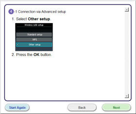 Wireless LAN setup using Advanced Setup Method (Windows) - MG5320